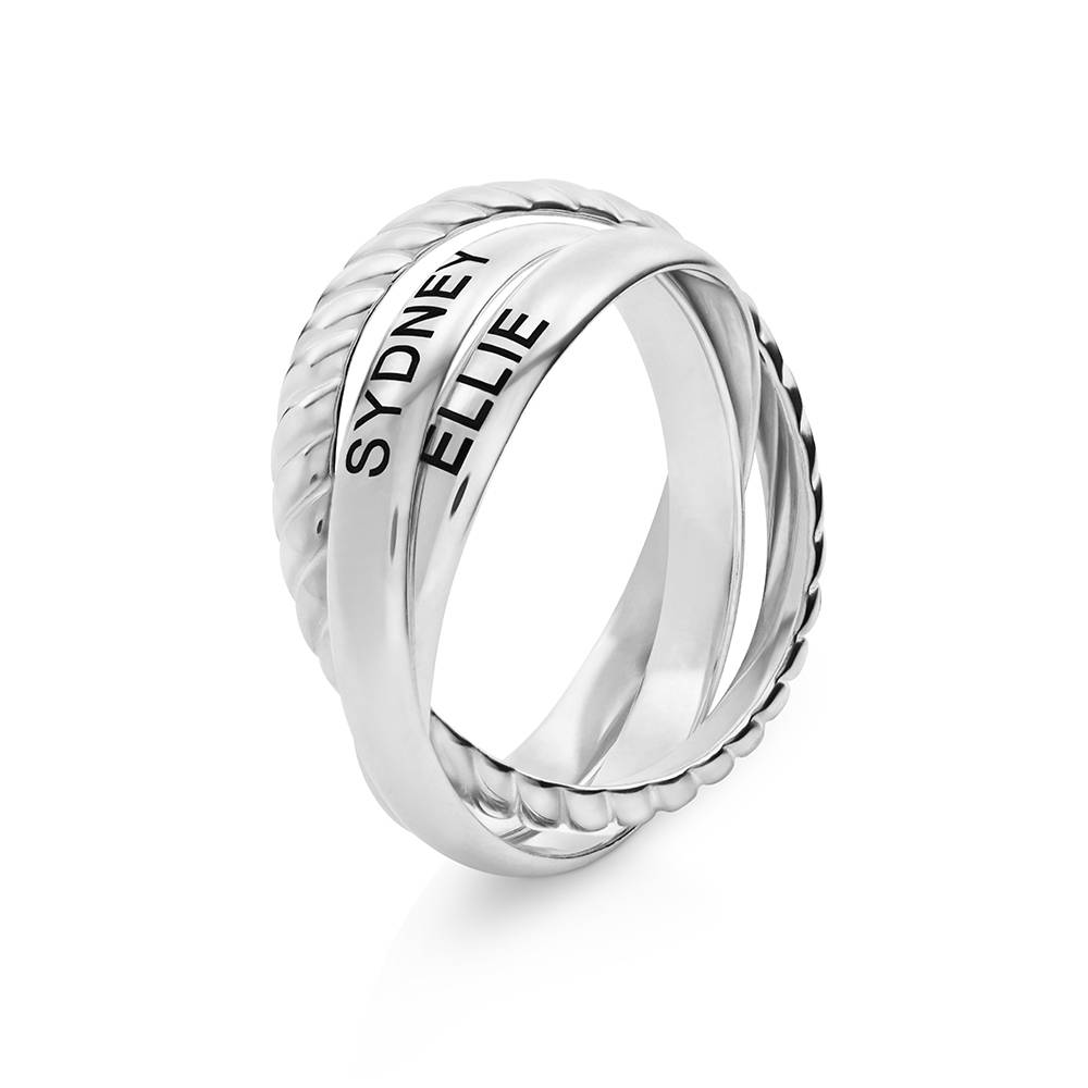 Corda Interlocking Ring in Sterling Silver - MYKA