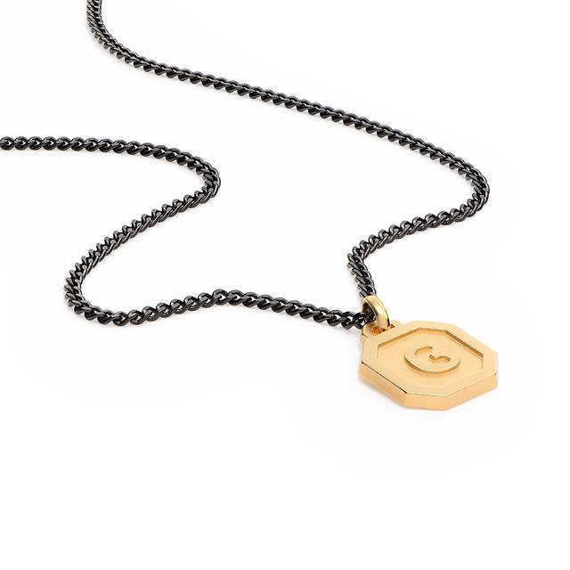 Heritage Initial Necklace For Men In 18k Gold Plating Myka