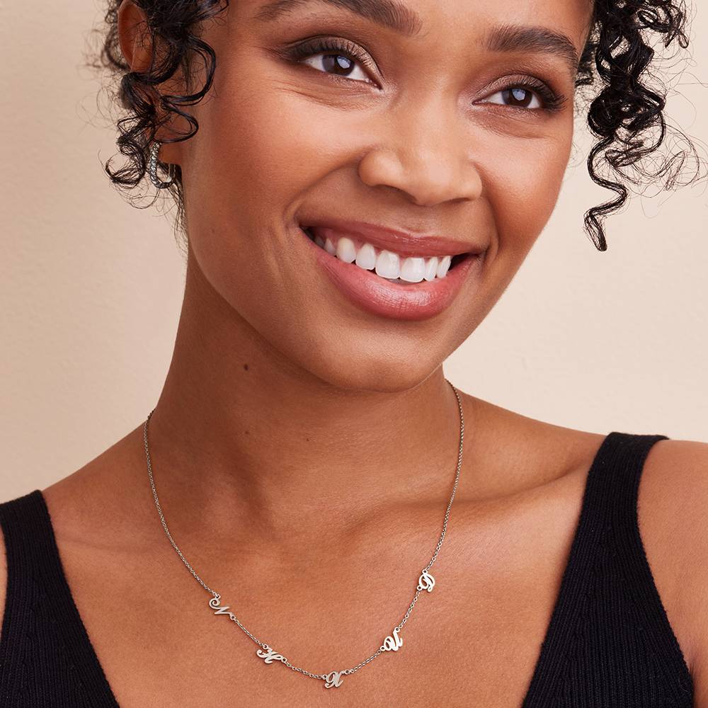 Heritage Multiple Initial Necklace in Sterling Silver - MYKA