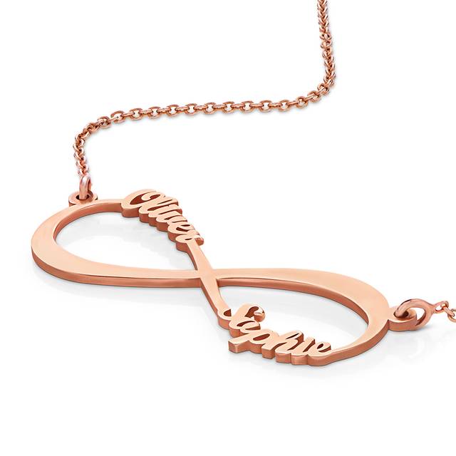 Infinity Name Necklace in 18ct Rose Gold Vermeil | MYKA