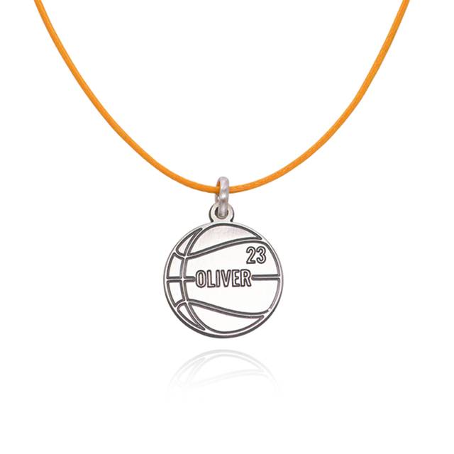 Basketball Necklace in Sterling Silver - MYKA