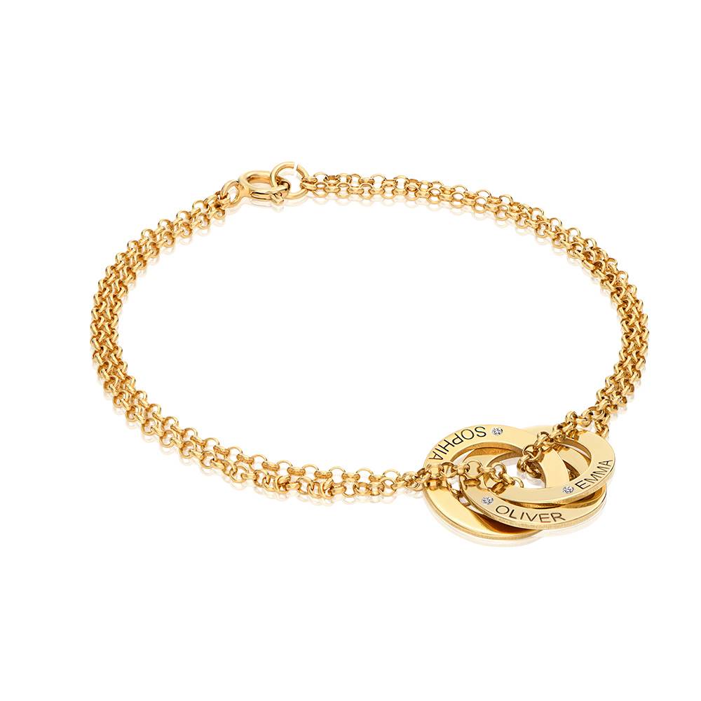 Lucy Russian Ring Bracelet with Diamonds in 18K Gold Plating - MYKA