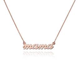Mama Cursive Necklace in 18ct Rose Gold Plating | MYKA