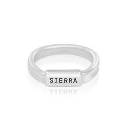 Modern Tube Ring in Sterling Silver | MYKA