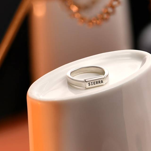 Modern Tube Ring in Sterling Silver | MYKA