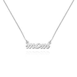 Mom Cursive Necklace in Sterling Silver | MYKA