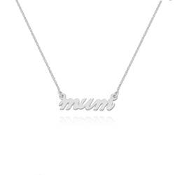 Mum Cursive Necklace in Sterling Silver | MYKA