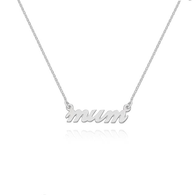 Mum Cursive Necklace in Sterling Silver | MYKA