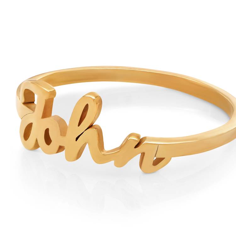 Script Naamring in 18k Goud Vermeil | MYKA