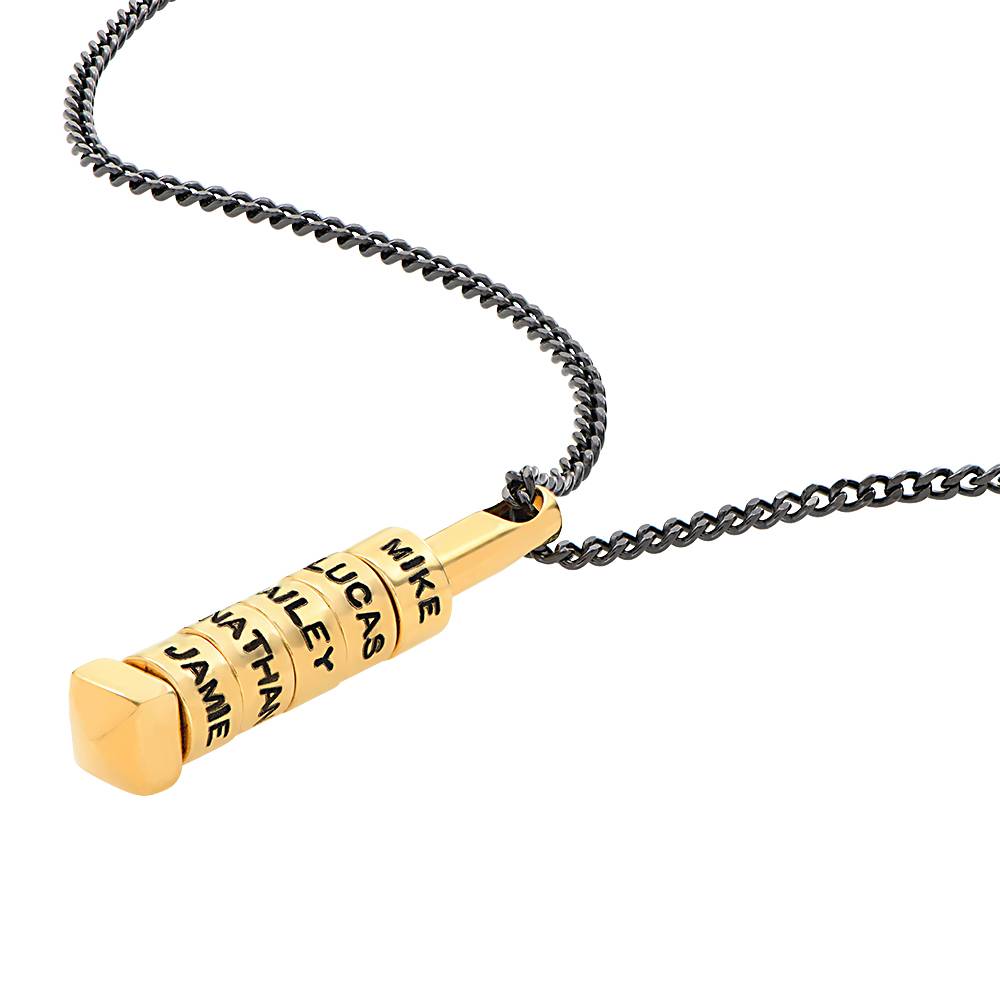 Stackable 3D Bar Necklace for Men in 18K Gold Plating - MYKA