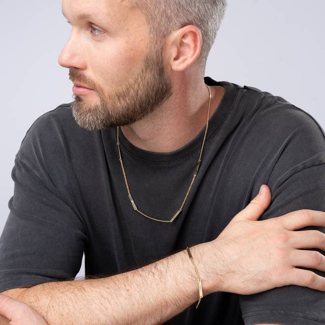 The Cosmos Bracelet for Men in 14ct Solid Yellow Gold | MYKA