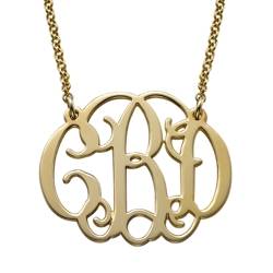 Celebrity Monogram Initials Necklace in 18ct Gold Plating | MYKA
