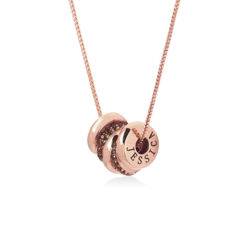 Candy Kette mit gravierten Beads - rosévergoldetes Sterlingsilber - MYKA