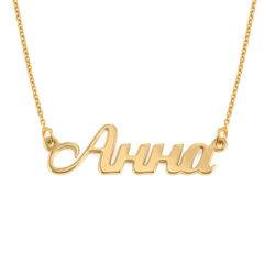 Russian Name Necklace in 18ct Gold Plating | MYKA
