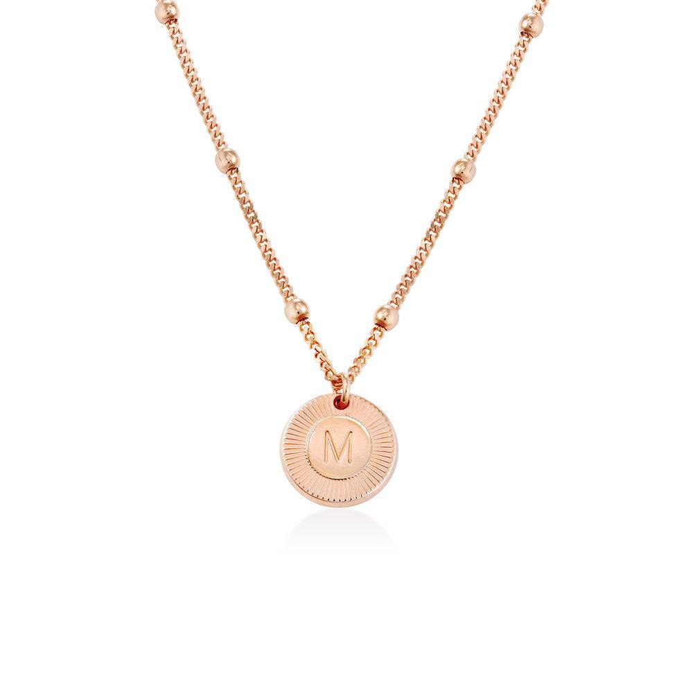 Collier initiale Mini Rayos en Plaqué Or Rose 18 carats - MYKA