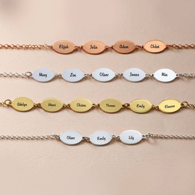 Mum Bracelet with Kids Names in Sterling Silver | MYKA