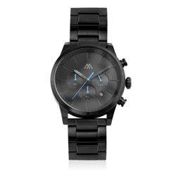 Quest Chronograph Black Stainless Steel Watch for Men - Great Gifts Club