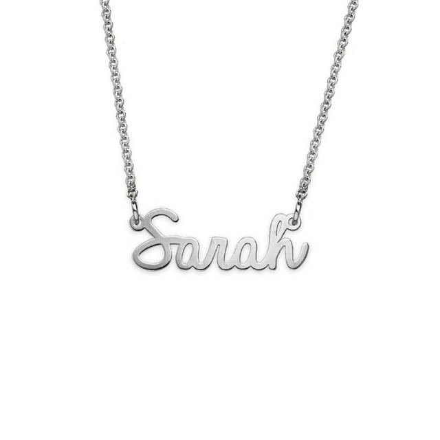 Tiny Cursive Name Necklace in Sterling Silver | MYKA