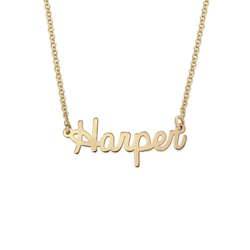 Collana con Nome Piccola in Cursiva in Placcatura Oro - MYKA