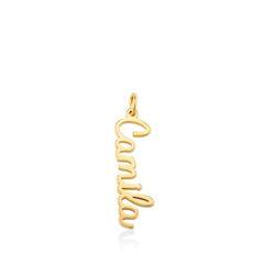 Vertical Name Pendant in Cursive in 18ct Gold Plating | MYKA