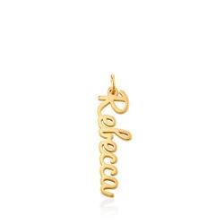 Vertical Name Pendant in Cursive in 18K Gold Vermeil - MYKA
