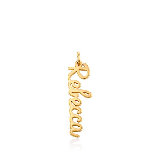 Vertical Name Pendant in Cursive in 18K Gold Vermeil - MYKA