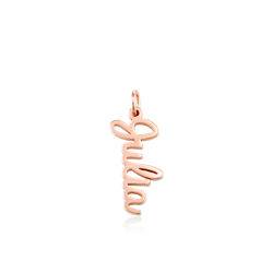 Vertical Name Pendant in Cursive in 18ct Rose Gold Plating | MYKA